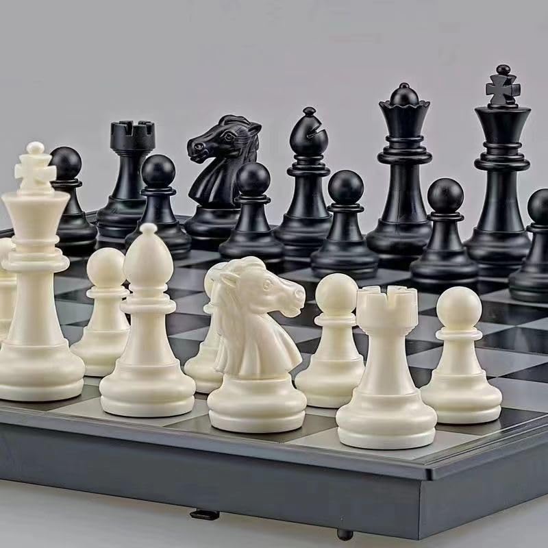 ZeJlo Mini Chess Set, 6.5" Portable Folding Chess Board Magnetic Travel Chess Set for Kids and Adults