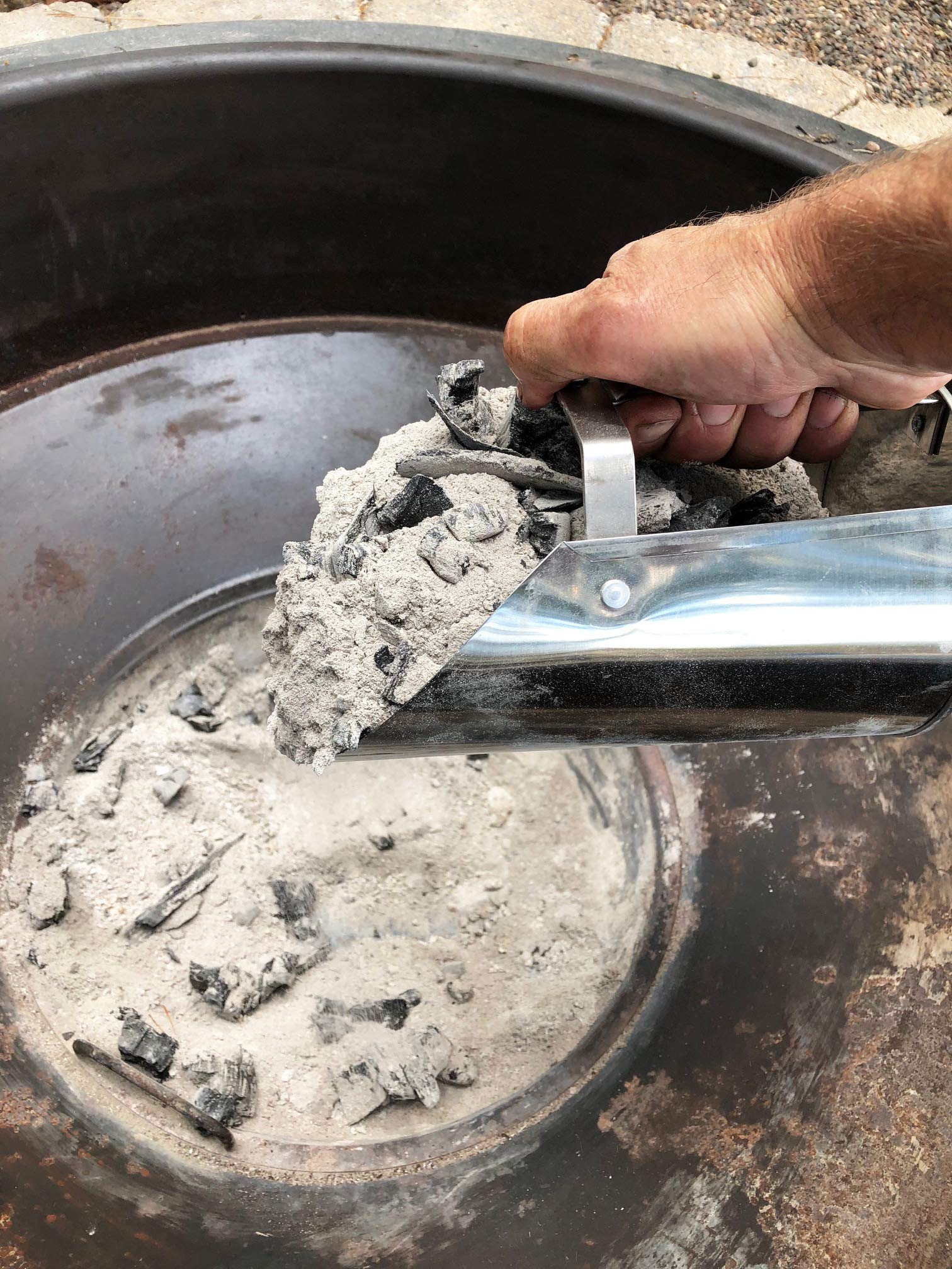 Walden Backyards Ash Scoop - Stainless Steel - Pellet and Coal Shovel - Fireplace and Fire Pit Cleaning Tool