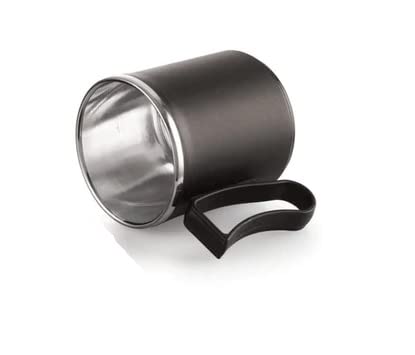 Dynore Stainless Steel Insulated 1 Pc Double Walled Plastic Covered Travel Tea/Coffee Mug with Lid- Black