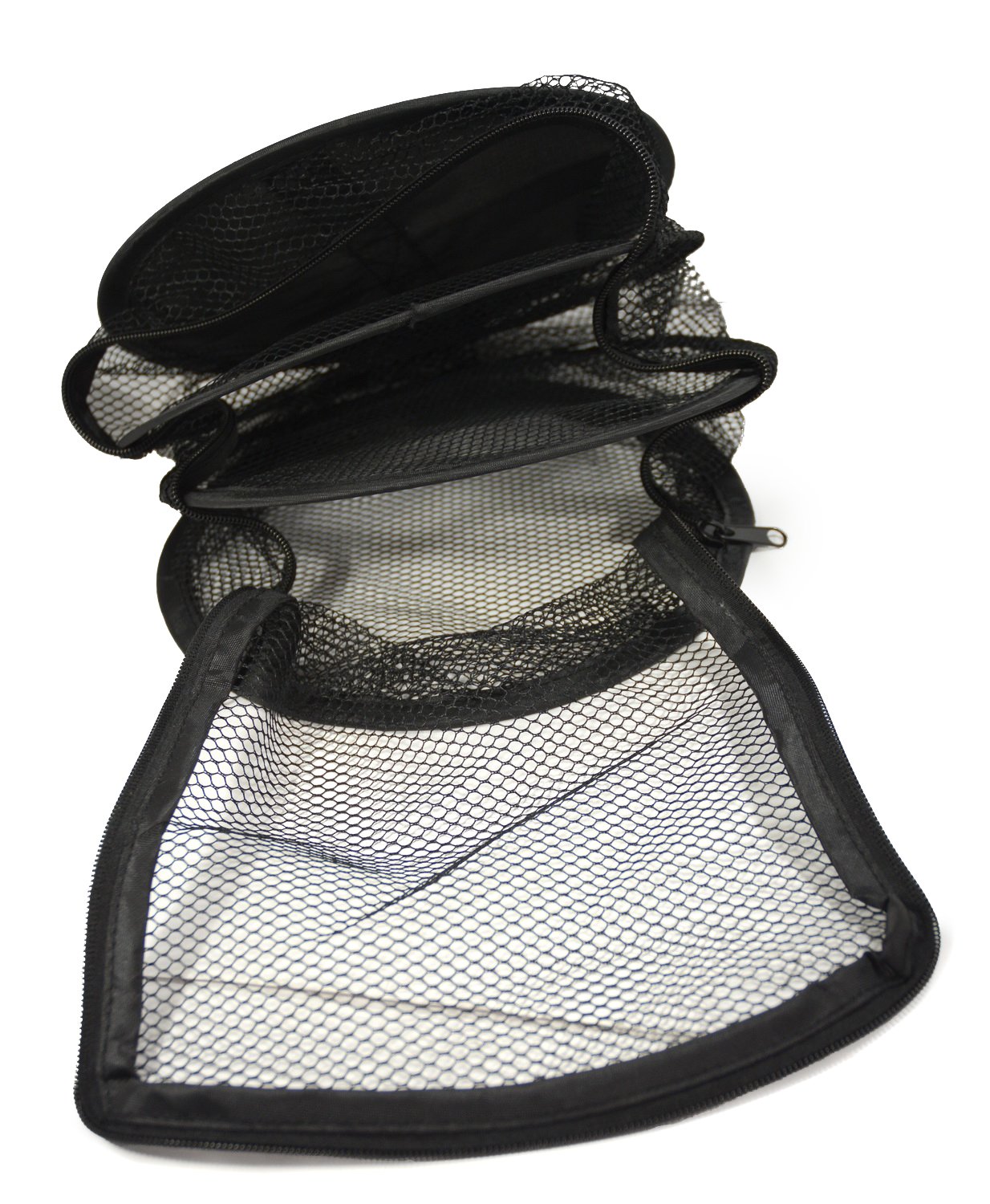 Natural Buy 9 Inch 3 Level MICRO Hanging Dry Net Indoor/Closet Drying Rack for Herbs, Organizer, Freshner - Black Mash Screen with Top-to-Bottom Zipper - Apartment Size with Zipped Storage Pouch