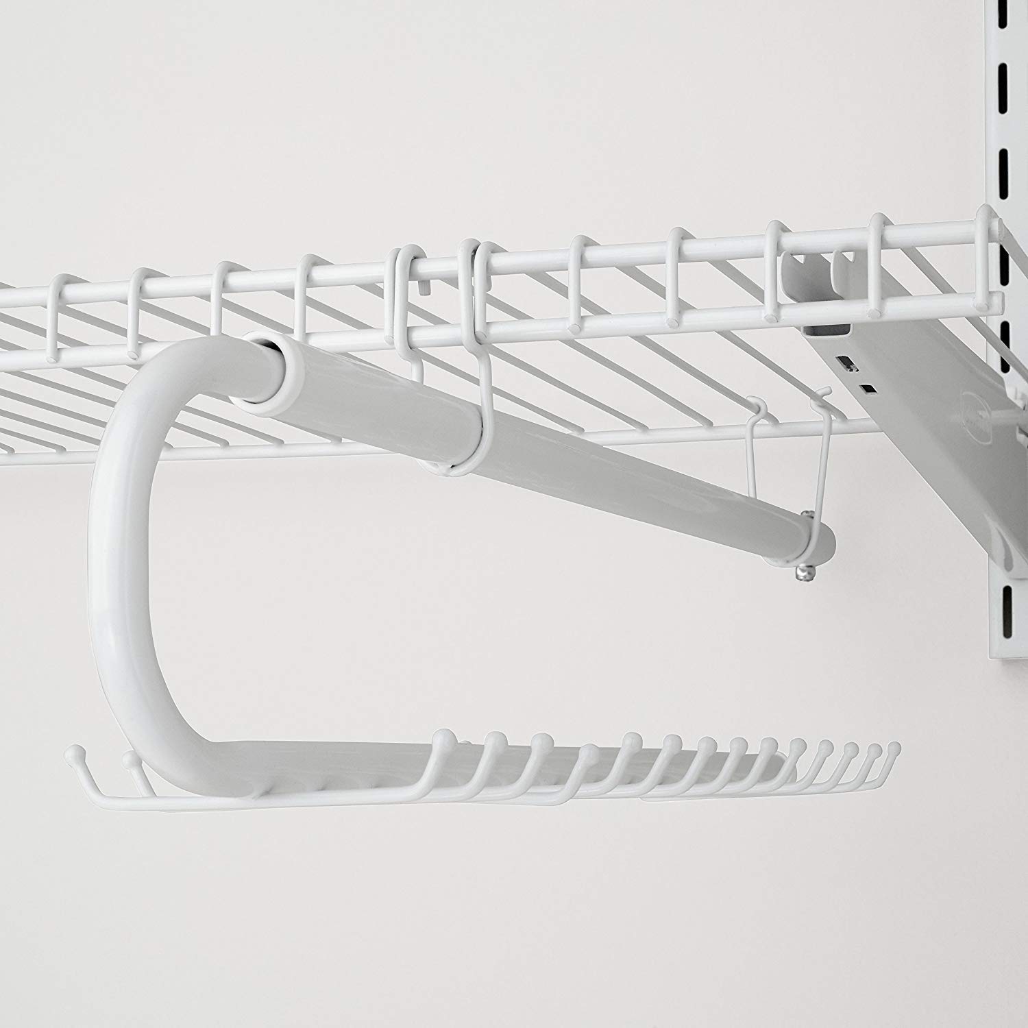 Rubbermaid Configurations Tie & Belt Organizer, White, Accessory Organization System and Storage, for Home/Closet/Bathroom