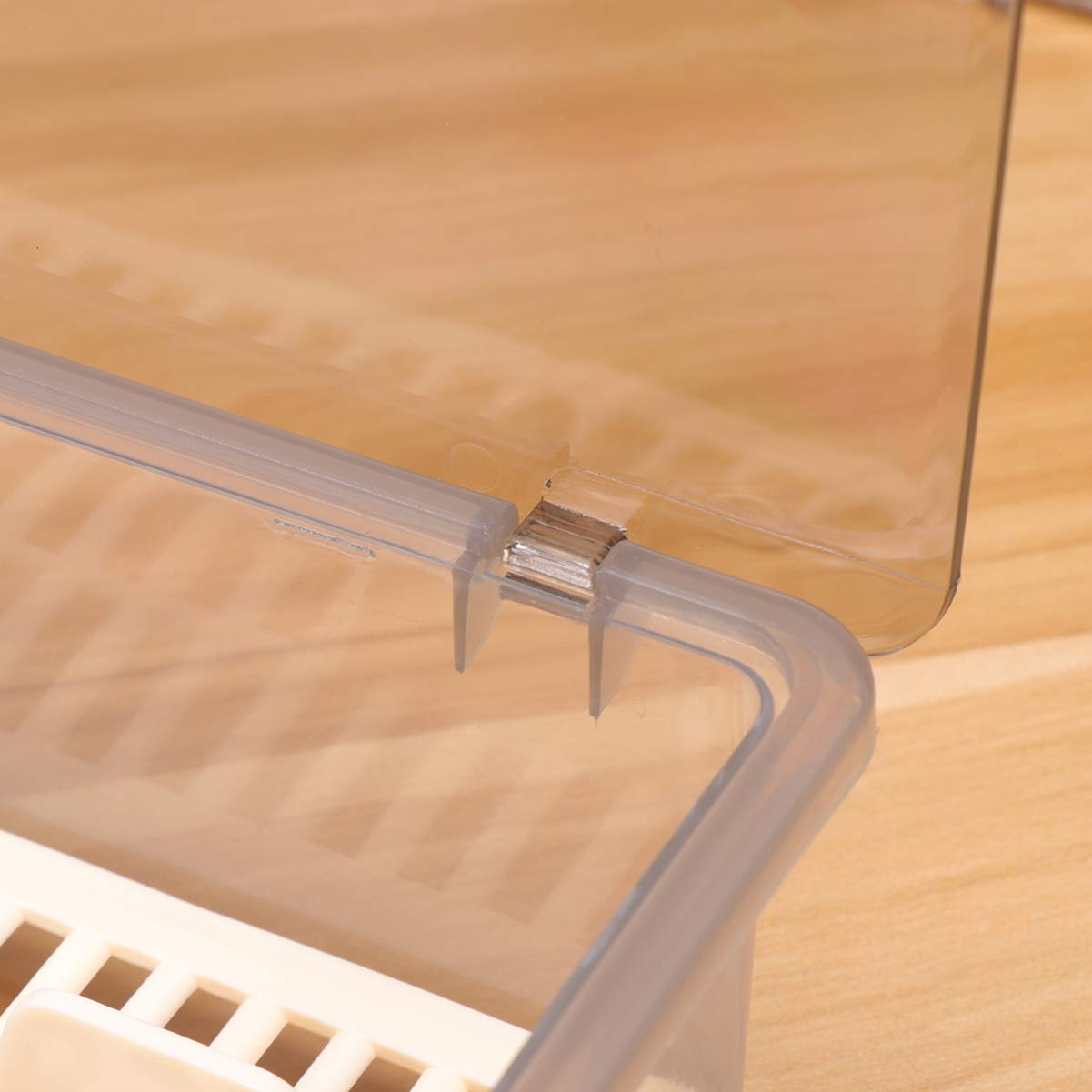 Gatuida Flatware Tray Kitchen Drawer Organizer With Lid And Drainer, Plastic Kitchen Cutlery Tray and Utensil Storage Container with Cover,- proof Dinnerware Holder