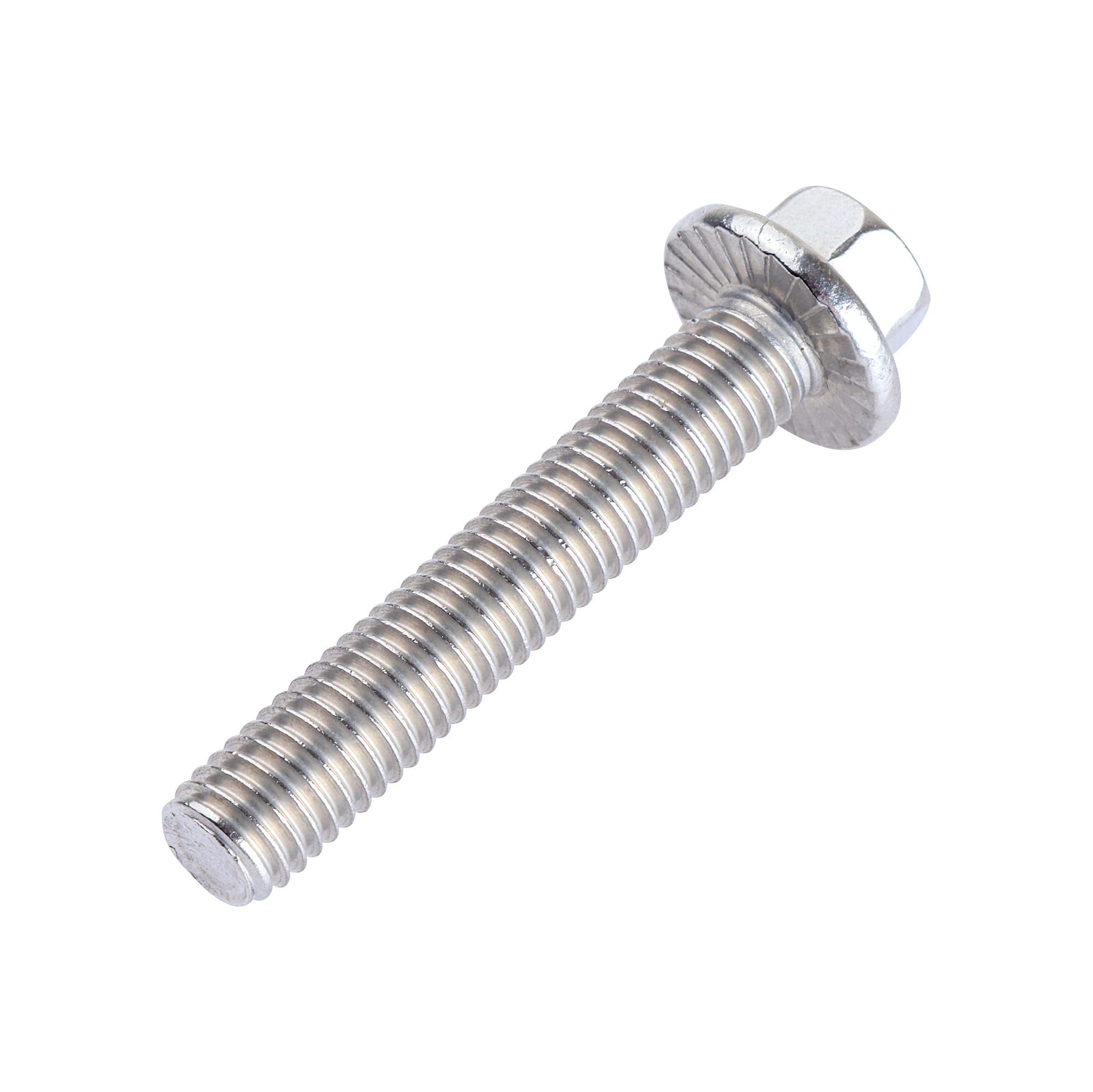 Needenr M8-1.25x45mm Flanged Hex Head Bolts,Stainless Steel 304 Flange Hexagon Bolt,Nuts,Flat & Lock Washers Kits Flange Hexagon Screws for Exhaust Manifold Hardware Kit