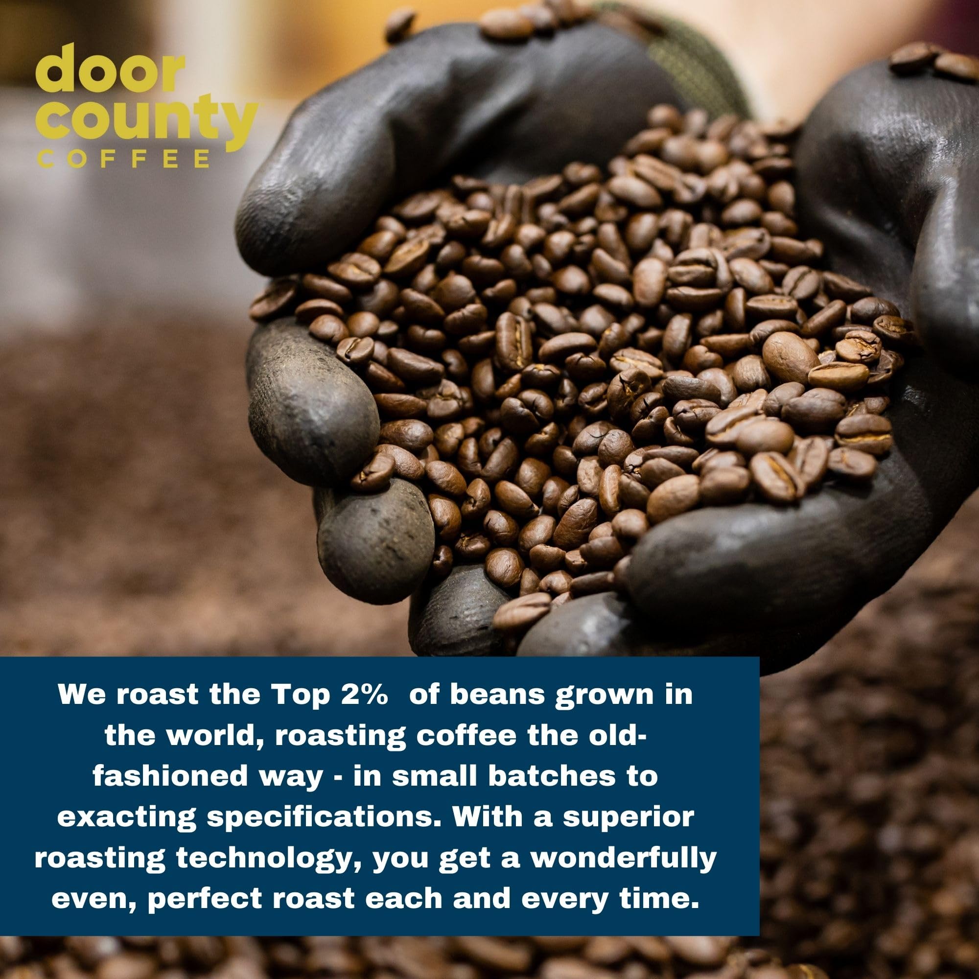 Gourmet Flavored Coffee Sampler Pack - 10 Bags of Unique Flavored Coffees - Roasted by Door County Coffee