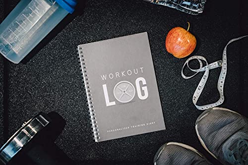Workout Planner for Daily Fitness Tracking & Goals Setting (A5 Size, 6” x 8”, Charcoal Gray), Men & Women Personal Home & Gym Training Diary, Log Book Journal for Weight Loss by Workout Log Gym