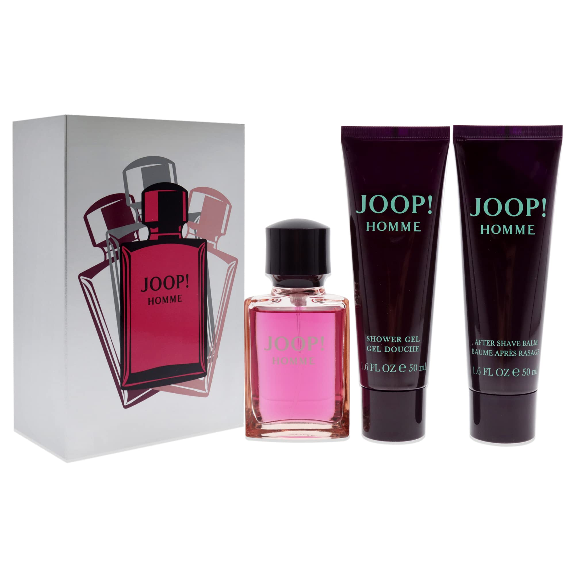 Joop Joop 1oz EDT Spray, 1.6oz Shower Gel, 1.6oz After Shave Balm Men 3 Pc Gift Set