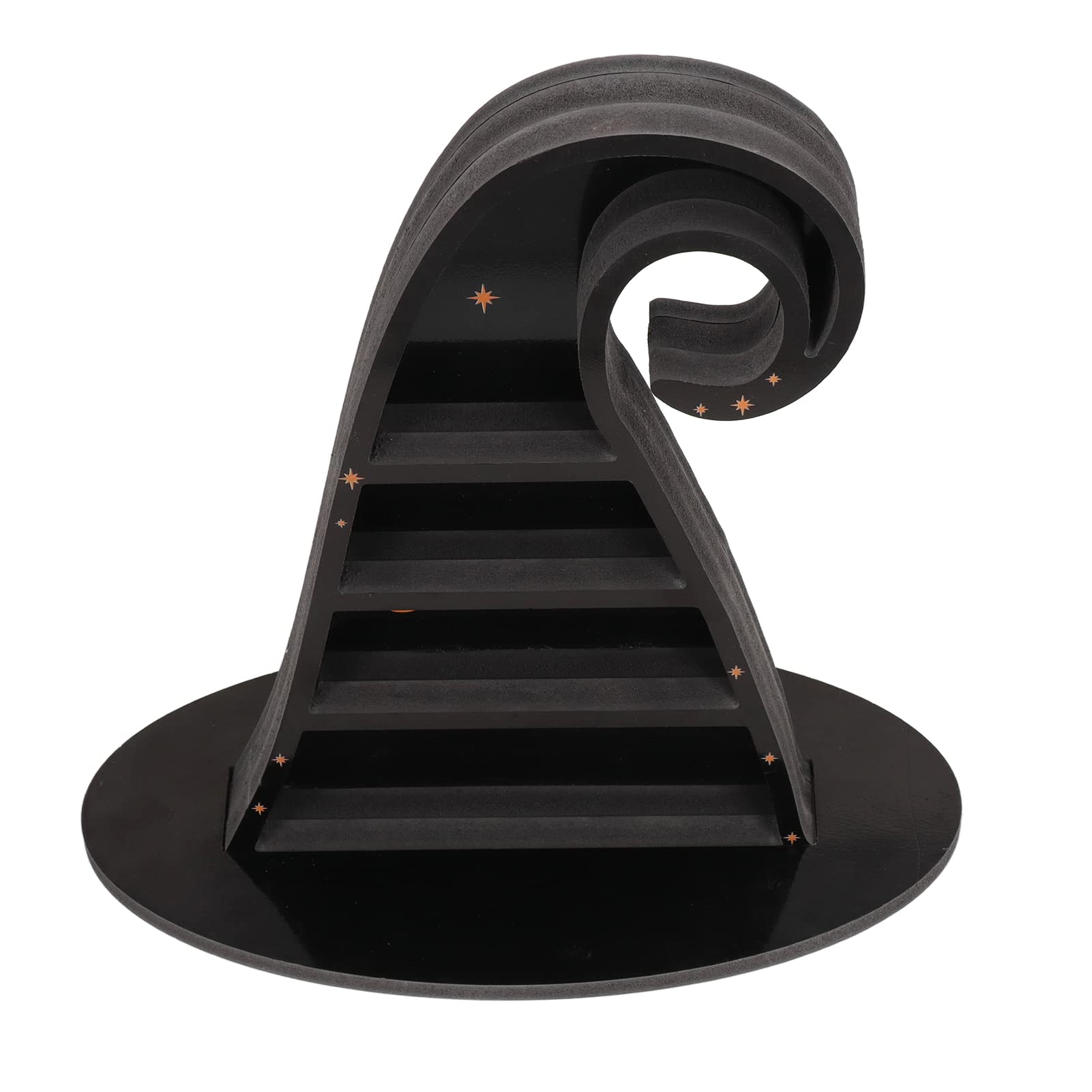 SPECIALER Stone Shelf Display for Bedroom & Office Crystal Display Shelf Gothic Witch Hat PVC Elegant Home Decor