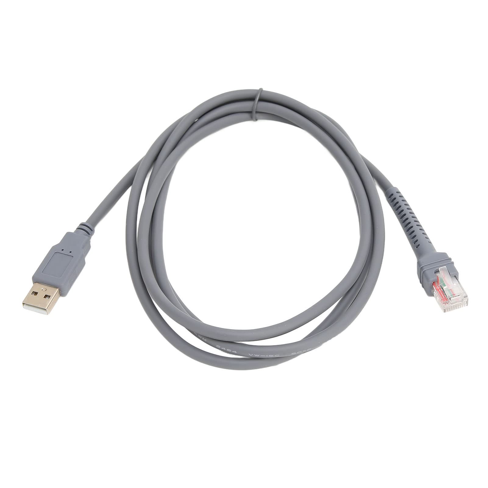 LS2208 Barcode Scanner Cable, USB Scan Cable for LS2208AP LS1203 LS4208 DS6707 DS6708, Plug and Play, Barcode Scanner Data Cable with 2 Meter Cable Length