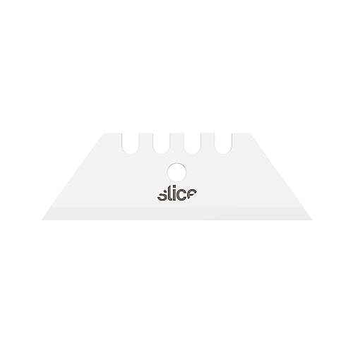 Slice 10525 Ceramic Utility Blades (Pointed Tip), True Safety Blades, Finger Friendly, Safe to Touch, 11x Longer Lasting Than Metal, Double-Sided Blades Extend Blade Life, Never Rusts (2 Blades)