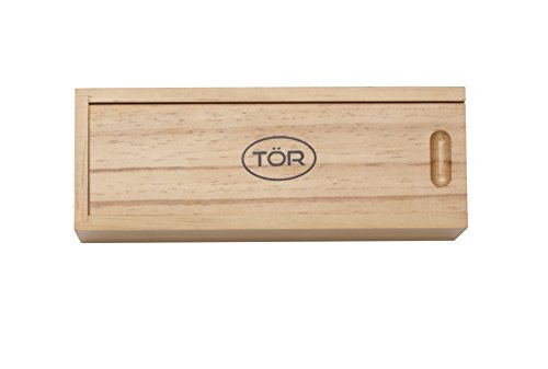 TOR Kitchenware Oyster Shucker Knife in Naturalwood Gift Box The German Patented Stainless Steel Oyster Shucking Knife and Opener Tool