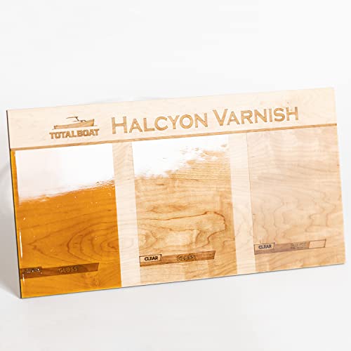 TotalBoat-520605 Halcyon Marine Varnish | Water-Based Polyurethane Wood Finish | Clear Satin UV Protection for Interior and Outdoor Use (Clear Satin, Quart)