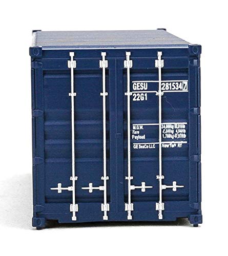 Walthers SceneMaster HO Scale Model of GE Seaco (Blue, White, red) 20' Corrugated Container,949-8064