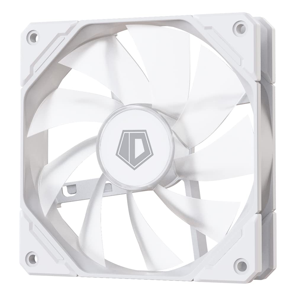 ID-COOLING TF-12025-SW Case Fan 120mm PWM Fan White LED Light CPU Cooling Fan for CPU Cooler/Radiator/PC Chassis