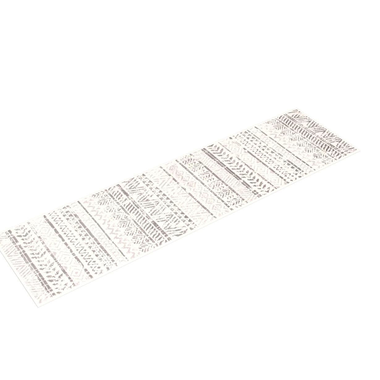 Rugshop Geometric Boho Perfect for high Traffic Areas of Your Living Room,Bedroom,Home Office,Kitchen Runner Rug 2' x 7' Gray