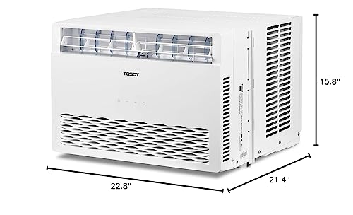 TOSOT 10,000 BTU Window Air Conditioner - Energy Star, Modern Design, and Temperature-Sensing Remote - Window AC for Bedroom, Living Room, and attics up to 450 sq. ft. , White
