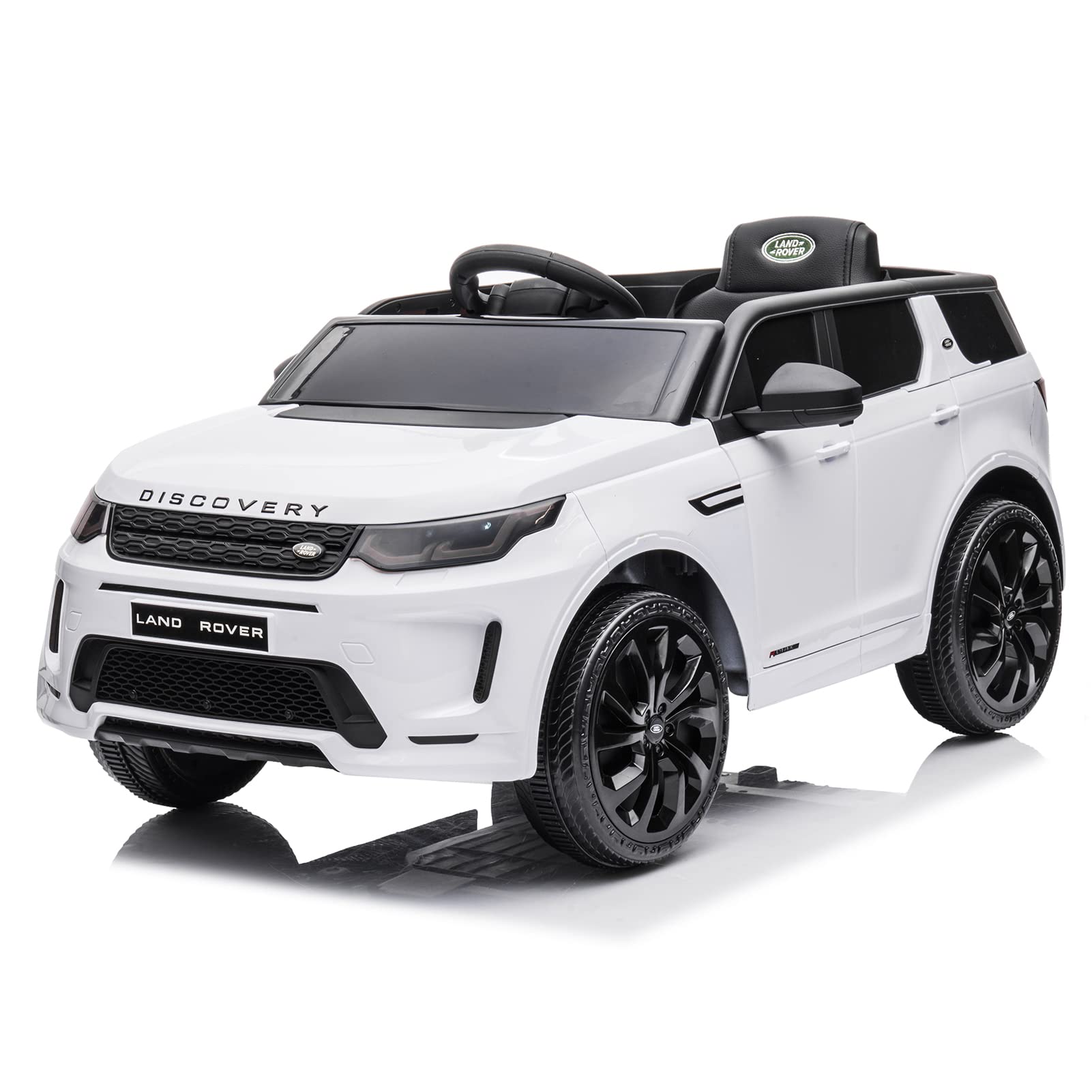 Hetoy Ride on Car for Kids 12V power Battery Electric Vehicles Licensed Land Rover Ride On Truck w/Parent Remote Control, MP3 Player, Rocking, Pull Rod (White)