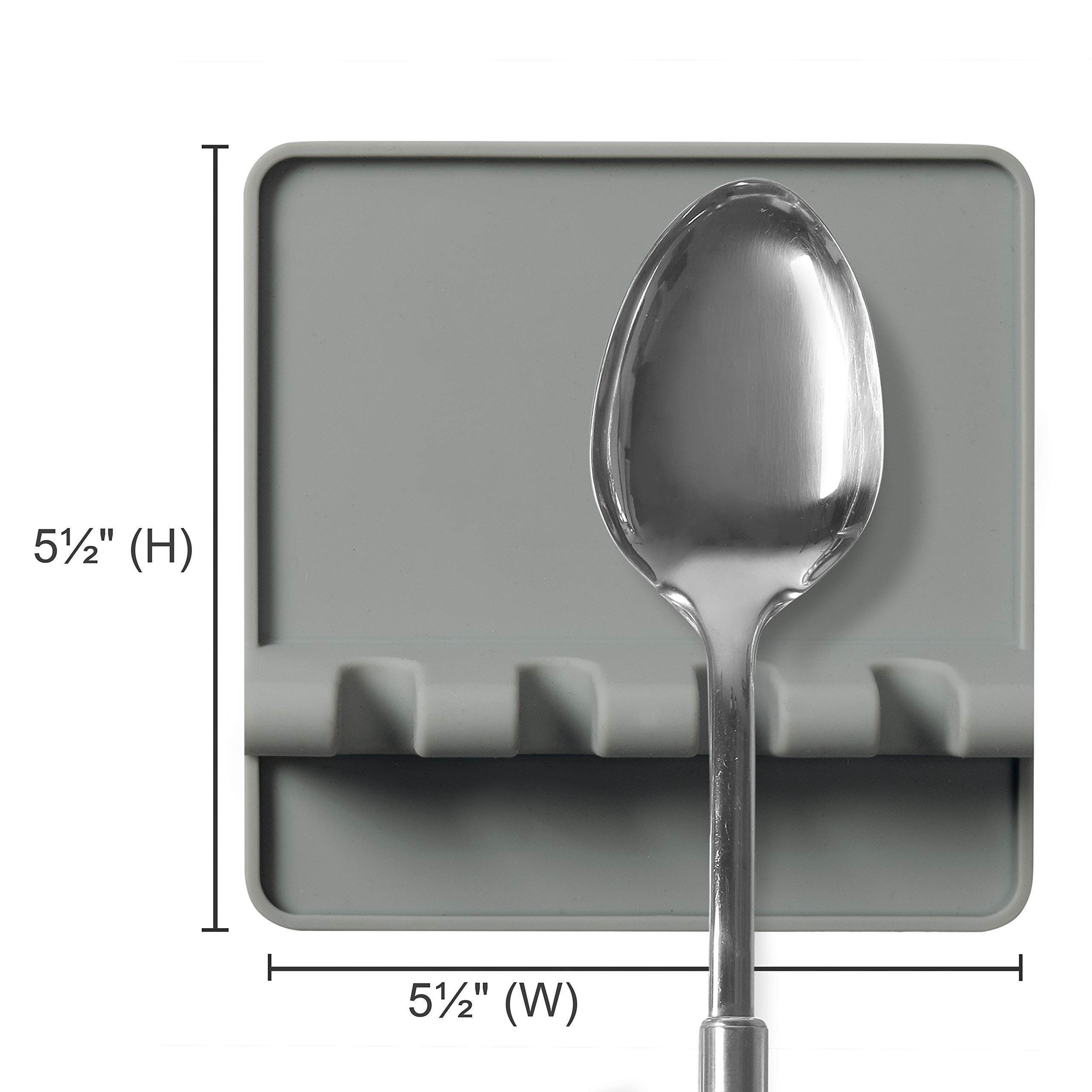 Handy Gourmet 4-Slot Silicone Utensil Rest Drip Pad for Stovetop
