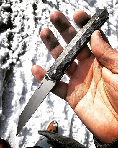 Ruike P865 Pocket Tactical Knife Folding knives 14c28n Stainless Steel Liner Lock Utility Camping Knife Survival 3.58inch Small Mini tool Knife EDC Tools Belt Clip for Men Gift