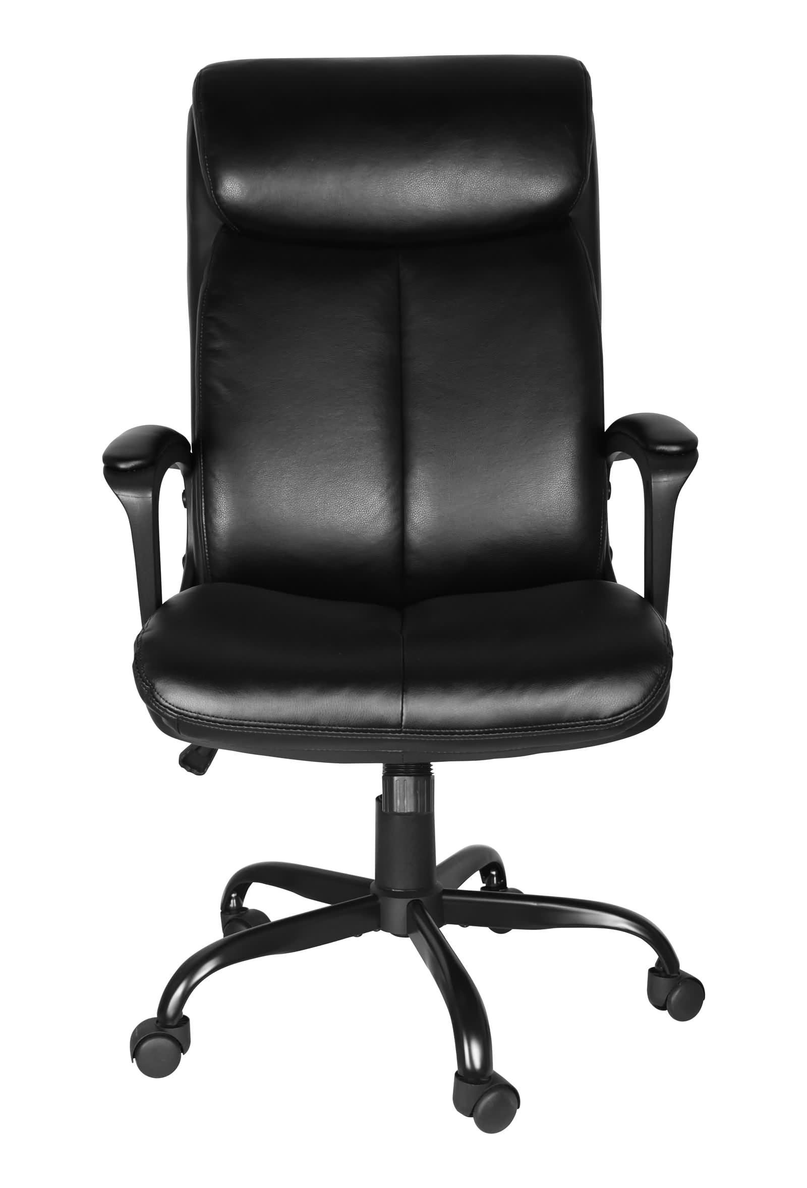 Daesar Office Desk Chair Pu Leather, Adjustable Height/Tilt, 360 Degree Swivel, 300Lbs, Black