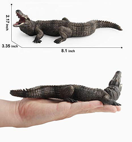 Warmtree Simulated Crocodiles Model Realistic Alligator Figurines Plastic Crocodile Action Figure, Set of 3