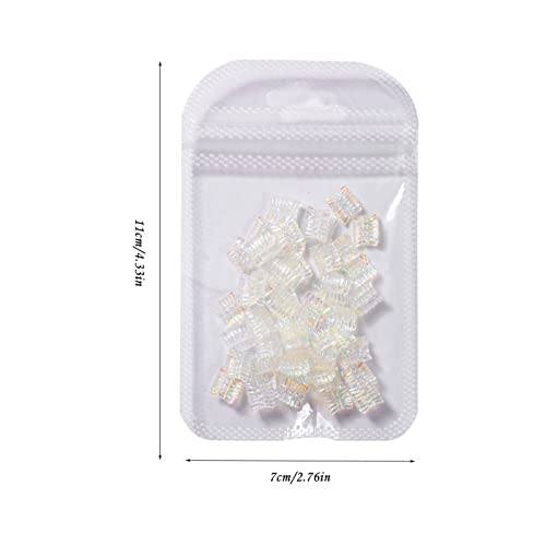 IFOTIME Nail Drill Ice Through Skirt Nail Accessories Decorative Diamond Creative DIY Nail Accessories for Woman Beads Glass (Clear, One Size)