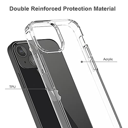 Puxicu Clear Cover for iPhone 13 Mini Case, iPhone 13 Mini 5.4 inch Case, Minimalist Acrylic Phone Case, Transparent, Lightweight