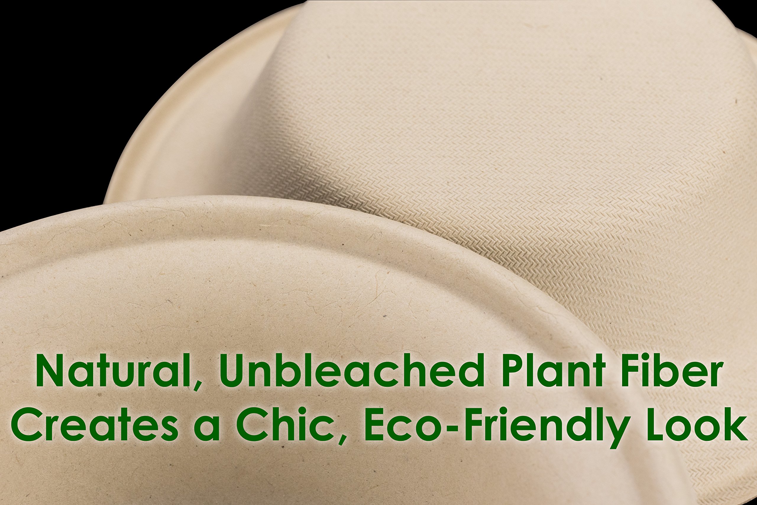 Durable Biodegradable Leak-Proof Disposable Bowls 50 Pk. Sturdy Plant-Based Gluten-Free Compostable Wheatstraw Fiber Container, Eco-Friendly Microwavable and Safe for Hot Cold or Pet Foods.