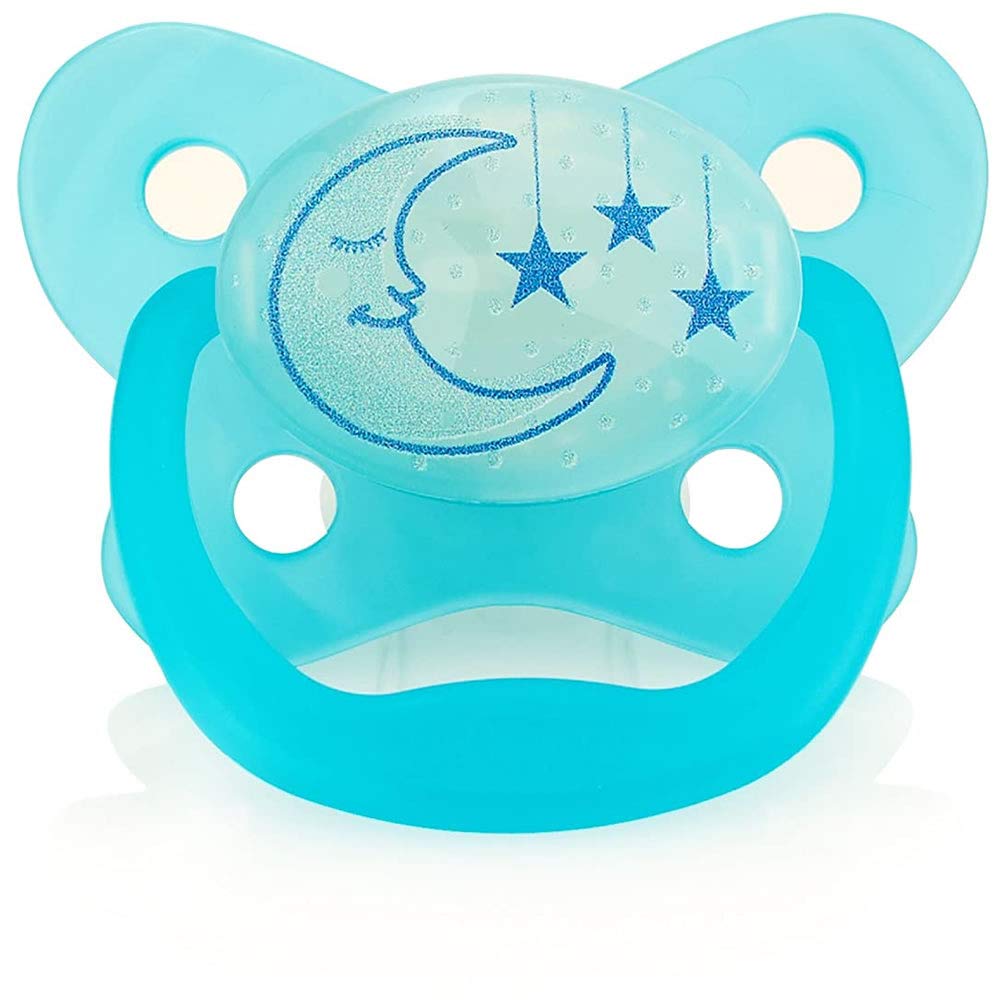 Dr. Brown's Prevent Orthodontic Baby Pacifier, Suction Free Air Channel, Contoured Butterfly Shield is Gentle on Face, Made in USA, Stage 2, 6-18m, 2-Pack, Yellow