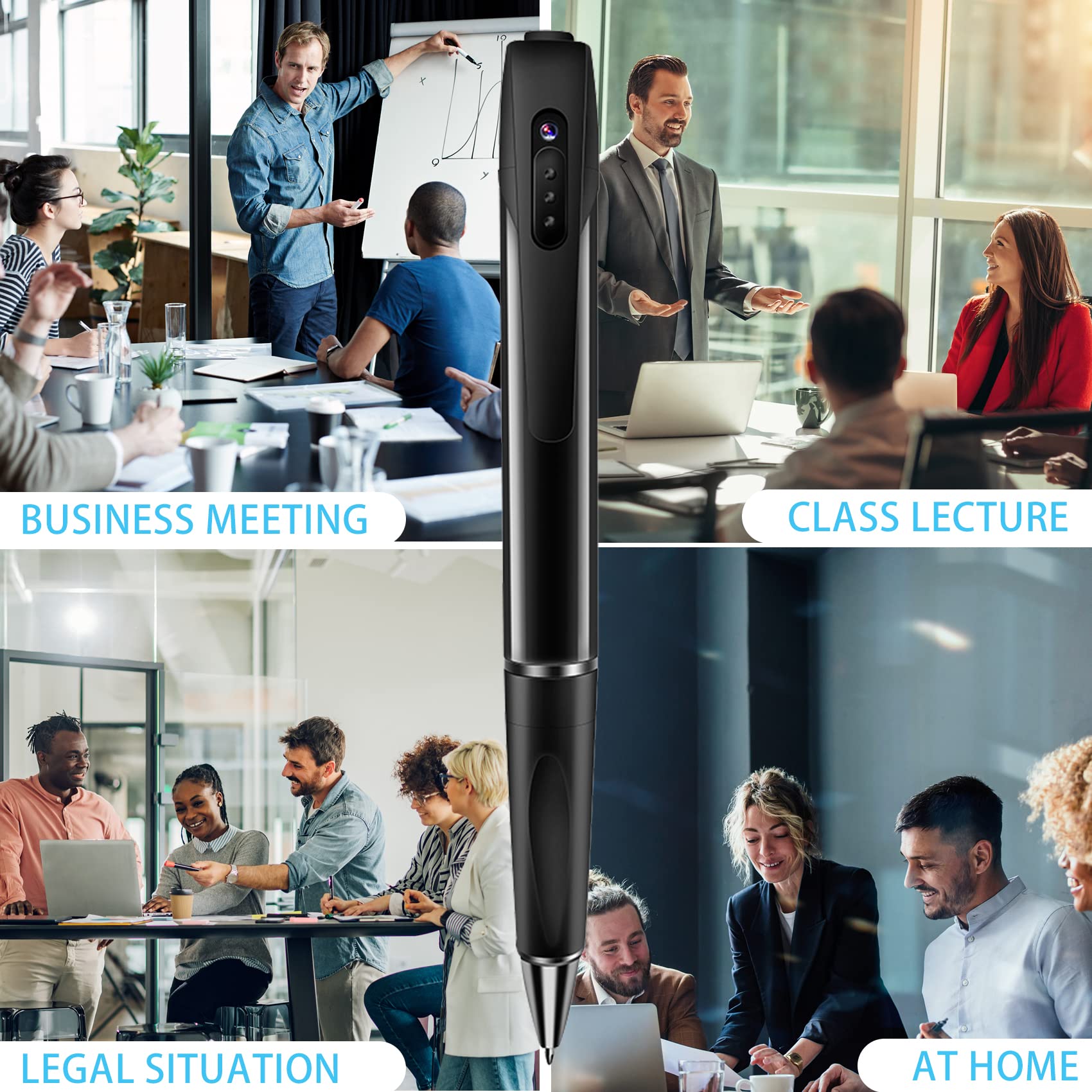 igokqsdg 1080P Hidden Camera Pen - Camera for Home Office Security, Portable Cameras for Surveillance