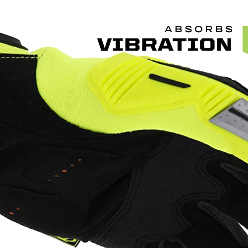Mechanix Wear: Hi-Viz M-Pact Work Gloves (Medium, Fluorescent Yellow)