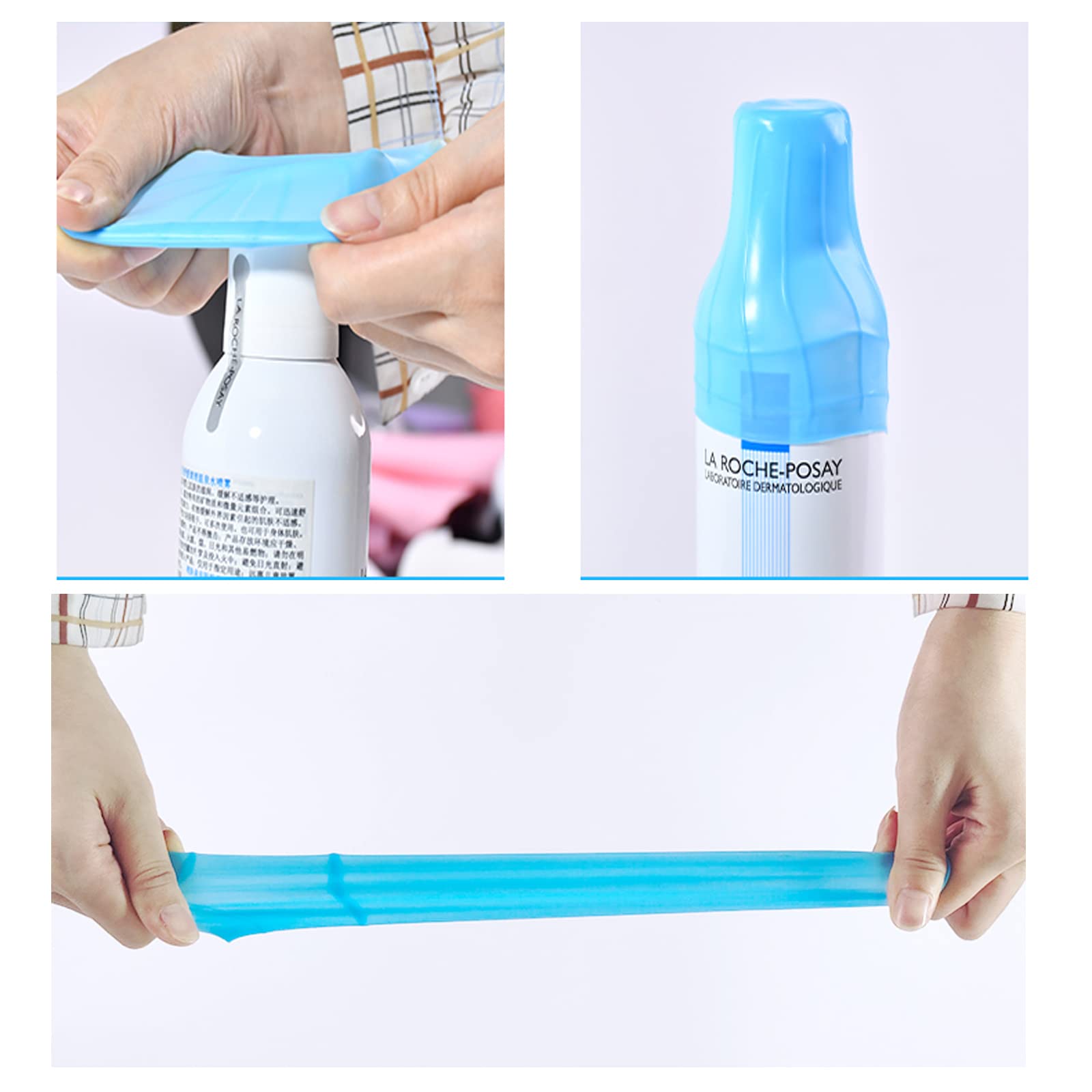 lufr 8 Reusable Silione Accessory Elastic Sleeve for Leak Proofing, For Standard and Travel Sized Toiletries.