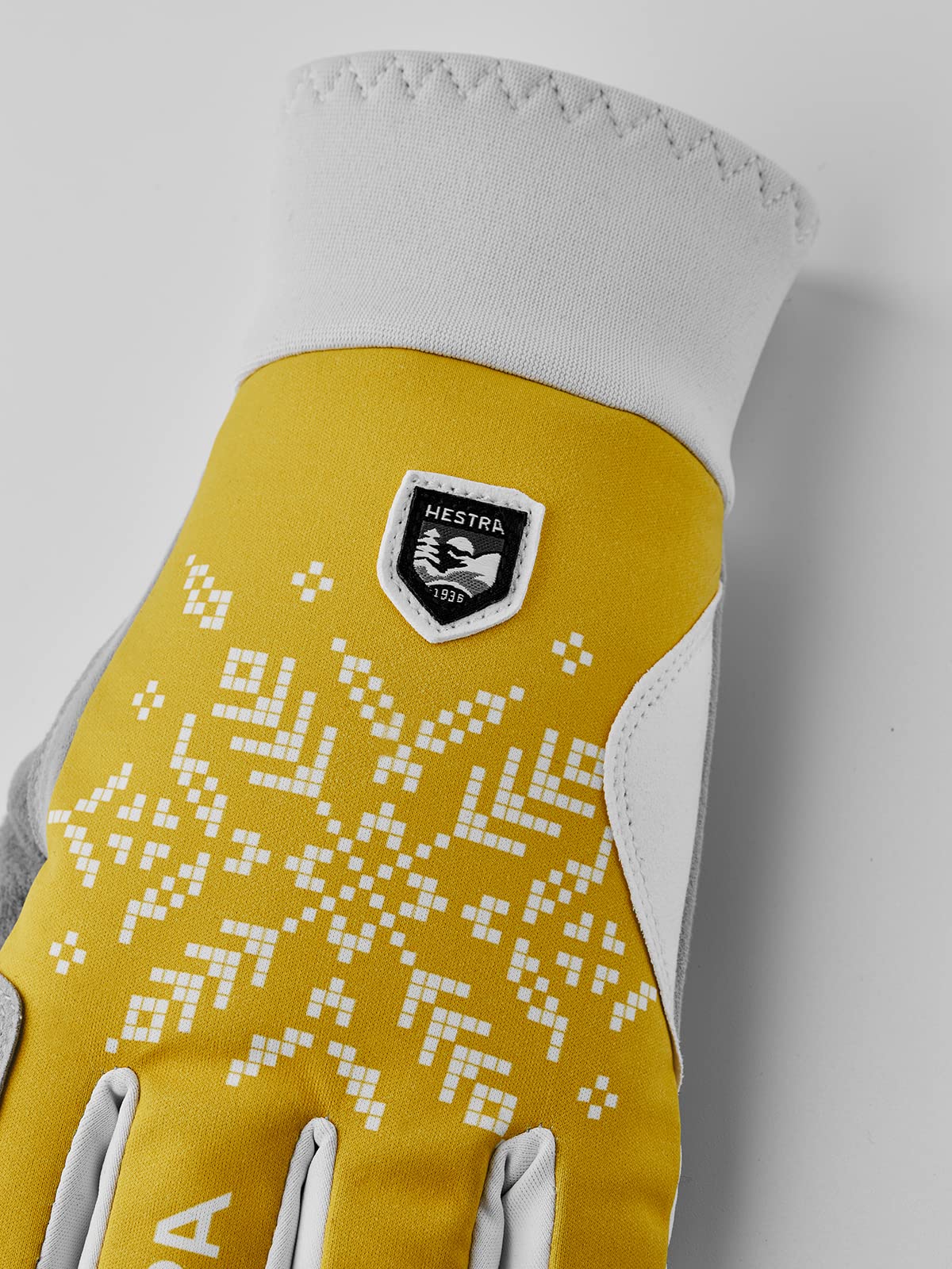 Hestra Women´s XC Primaloft 5-finger Glove - Yellow Print - 9