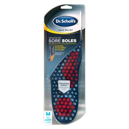 Dr. Scholls Orthotics for Sore Soles for Men, 1 Pair, Size 8-14 (Pack of 2)