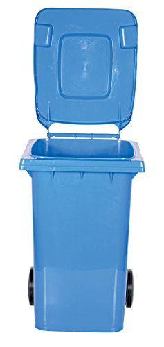 TH-95-BLU Trash Can, Polyethylene, 28-1/4" Width, 44-1/2" Height, 34" Depth, 95 gallon Capacity, Blue