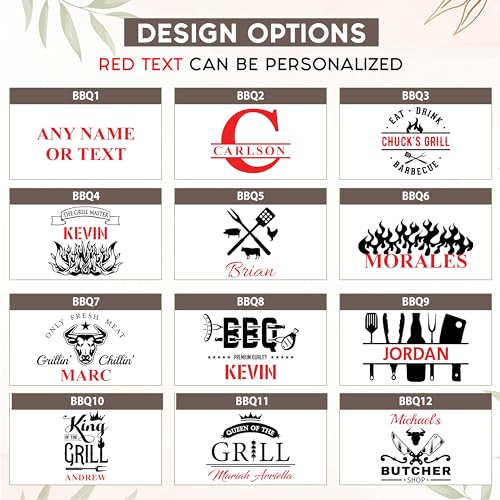 Engrave My Memories Grill Accessories, BBQ Grilling Tools Set, Portable 11-Piece Barbeque Utensils, Custom Gifts for Men (BBQ)