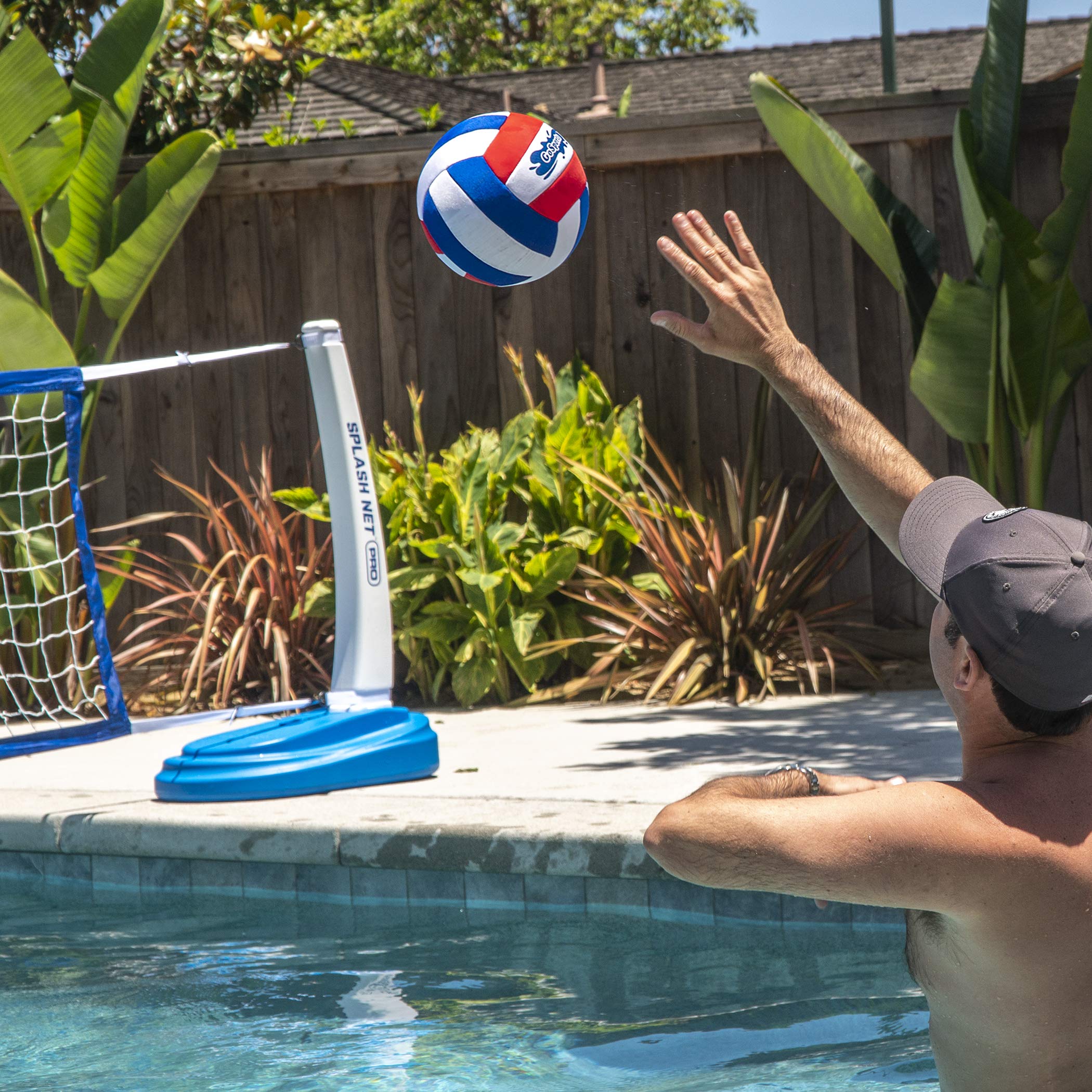 GoSports Pro Neoprene Pool Volleyball 2 Pack, Waterproof Volleyballs with Ball Pump