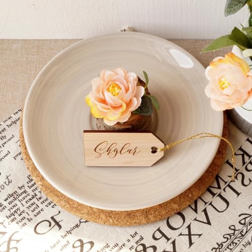 PGORSDOR Customized Banquet Guest Name Wooden Label,Customized Banquet Guest Name Wooden Label,Table Card Decoration (50Pcs)