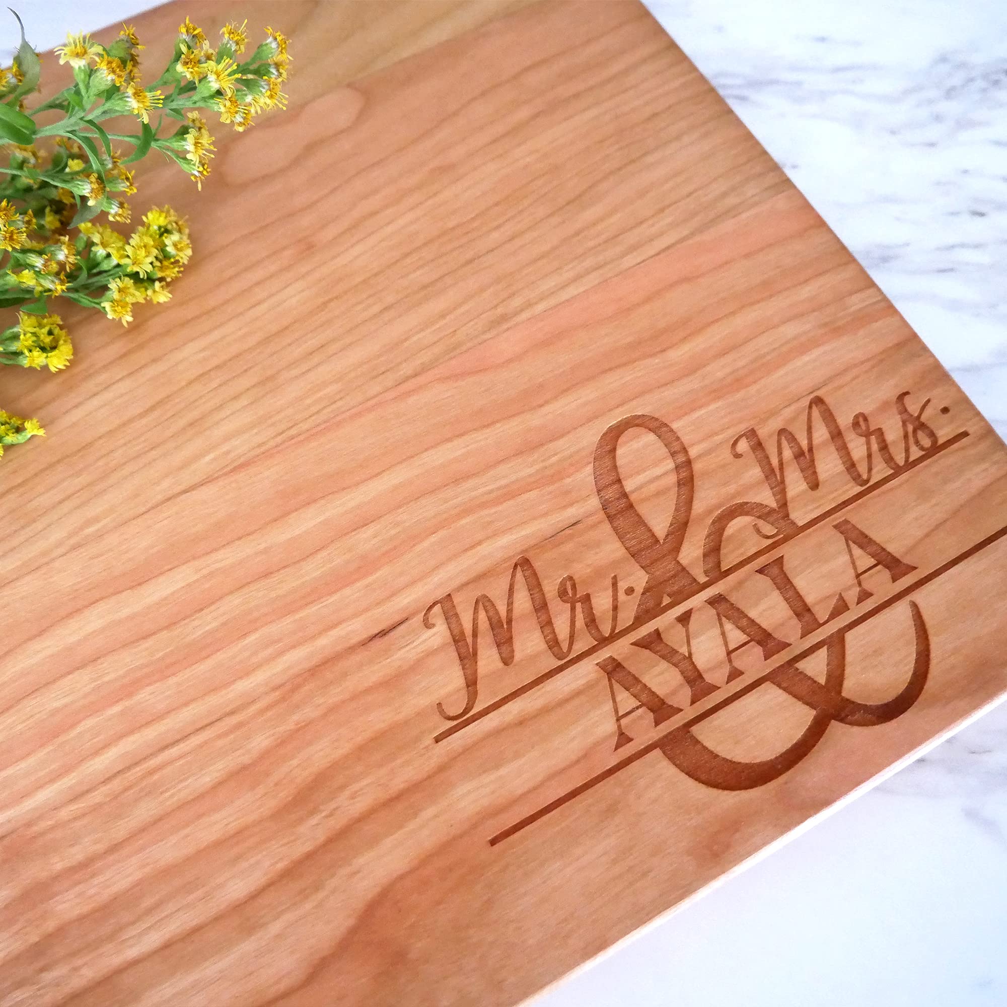 Engraved Cutting Boards Personalized Wooden Gift for Kitchen - Unique Custom Designs & Different Sizes - Personalized Engraved Wood Custom Cutting Boards for Weddings, Anniversaries & Housewarmings