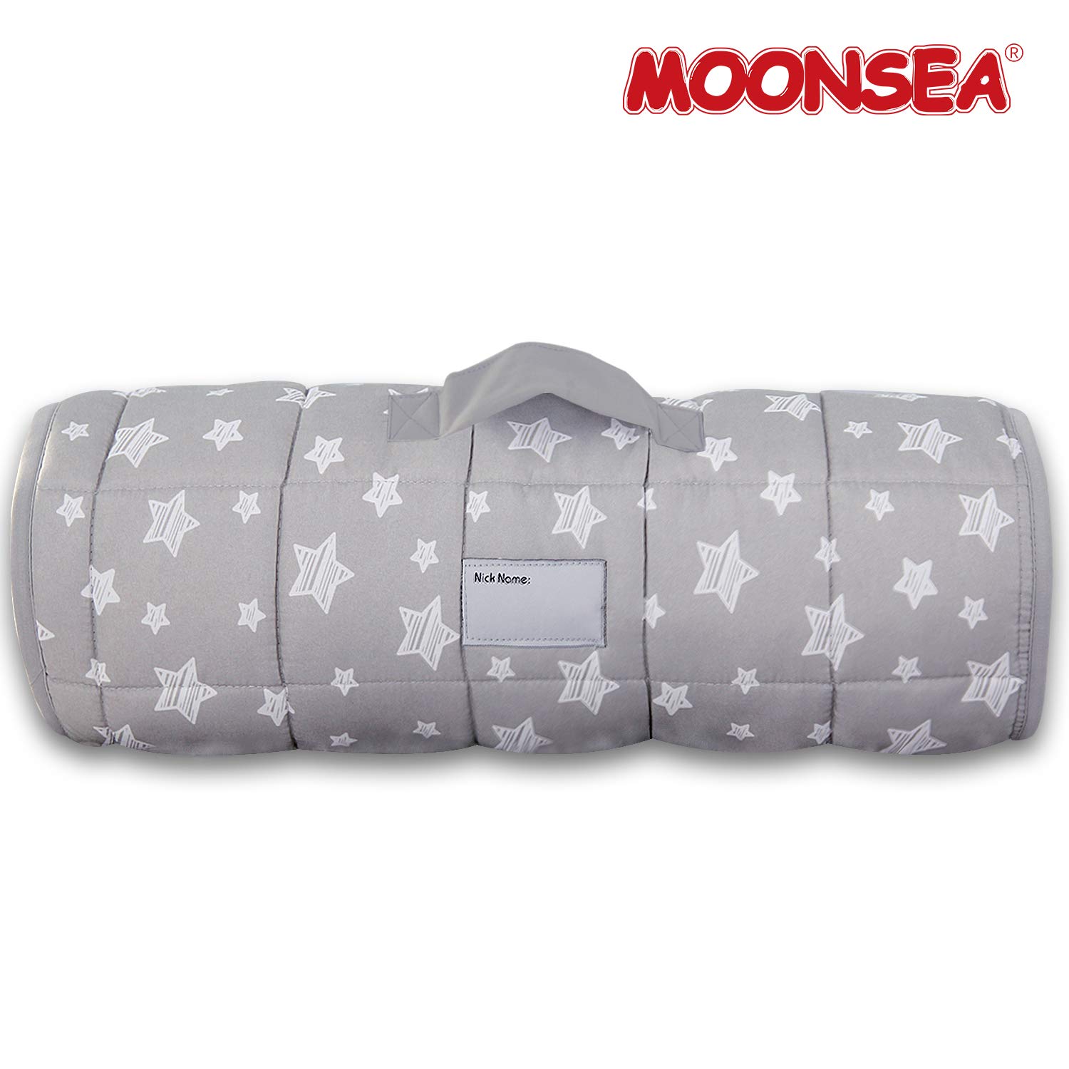 Hexagon Playpen Mat and Toddler Nap Mat with Lovely Grey Star Print