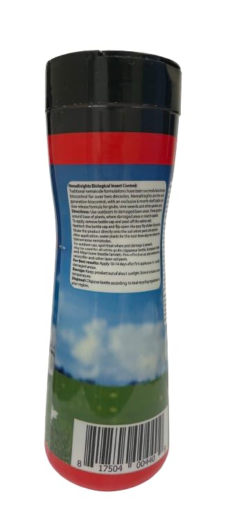 NemaKnights Nematodes Slow-Release Biological Insect Control, Shakeable Nematode Pearls for Grubs, Weevils, Boreres and More, 10oz (Treats up to Approx 100 sq ft)