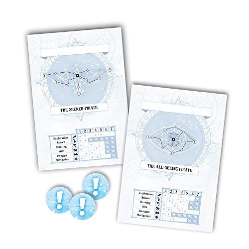 Forgotten Waters Board Game - Embark on a Hilarious Pirate Adventure in a World of High Seas Hijinks! Cooperative Strategy Game, Ages 14+, 3-7 Players, 2-4 Hour Playtime, Made by Plaid Hat Games