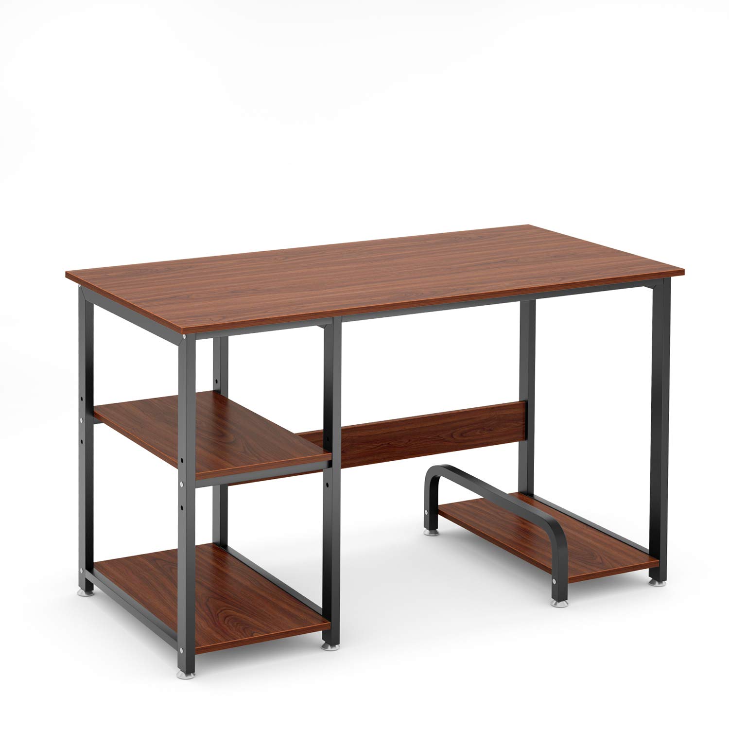 DEWEL L Shaped Desk Large Computer Gaming Desk Home Office Cornor Desk with Monitor Stand Study Writing Table Double Workstation for Home Small Space (51”+55”) L