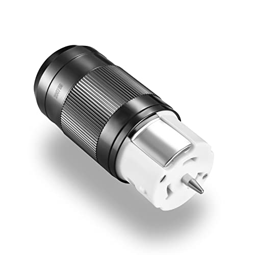 ICARERCASE 50 Amp Generator Plug,50 Amp Generator Connector (Female), 125/250 Volt @ 12,500 watts, CS6364, Black