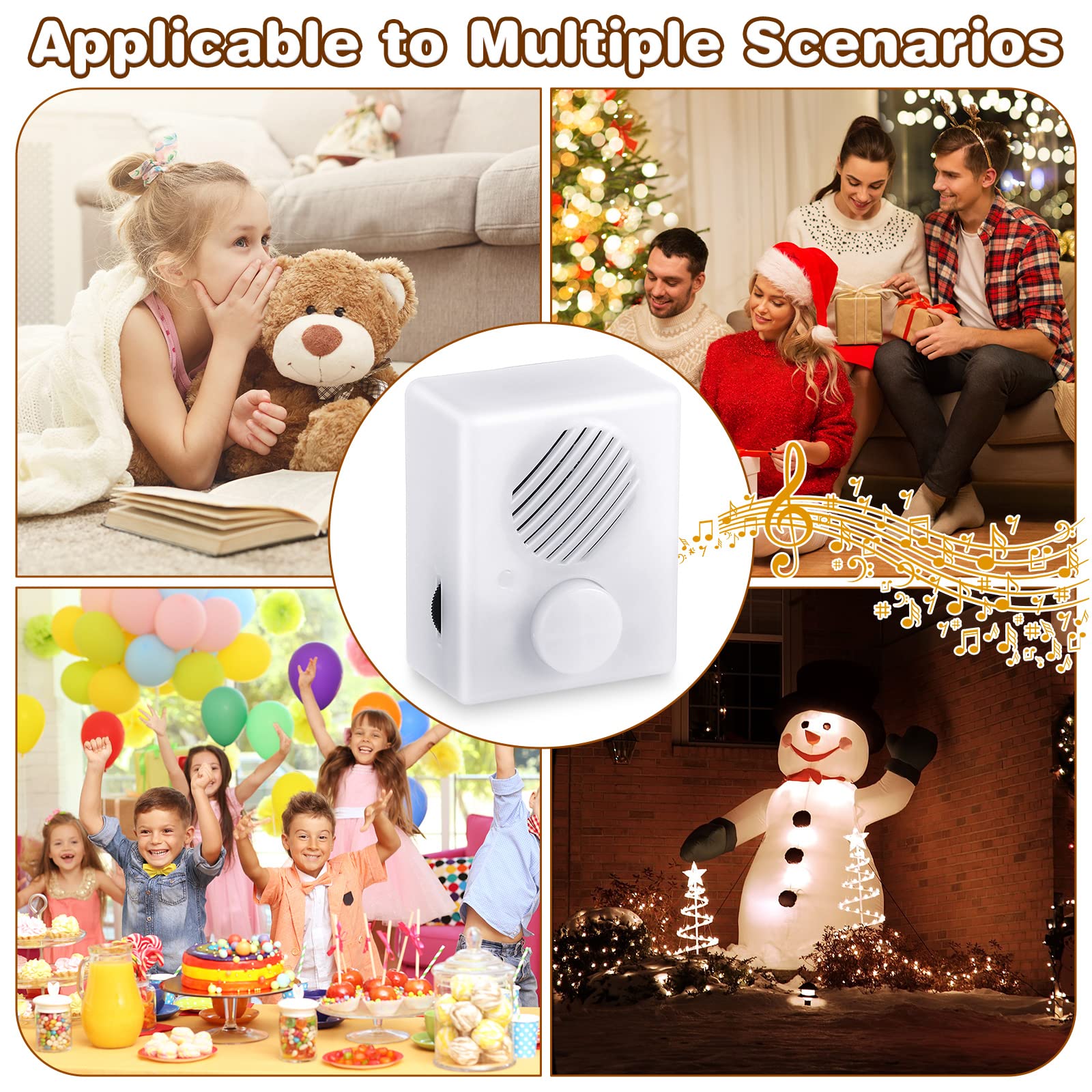 Enhon 960 Seconds Voice Recorder for Stuffed Animal with Volume Adjust, 16M Voice Sound Recorder for Bear Doll Audio Manual Message USB Voice Recoder Device Gift for Halloween Christmas