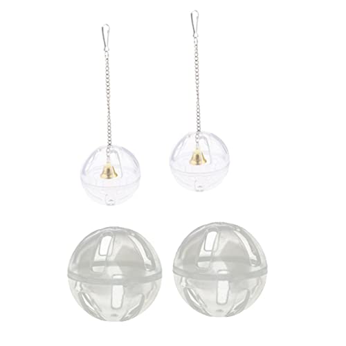 PETSOLA Parrot Foraging Ball Acrylic Growth Training Feeder Toys for Parrot Budgie Parakeet Cockatiel Etc, Type 1