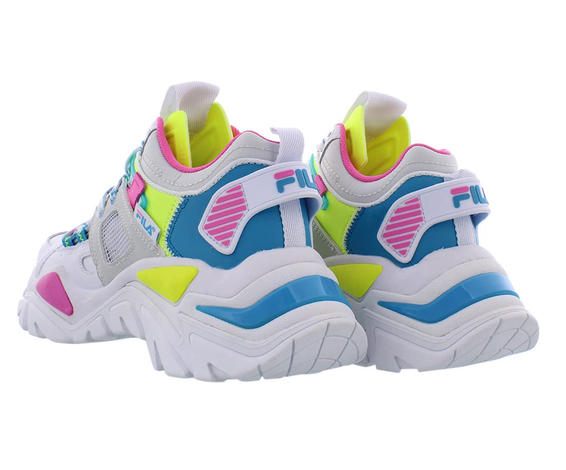 Fila Cage Mid Mixed Media Womens Shoes Size 8, Color: White/Multi