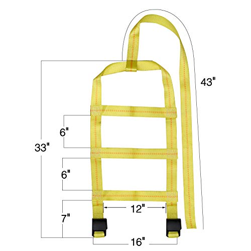 Trekassy Wheel Car Tow Dolly Basket Straps with Flat Hooks 2 Pack Heavy Duty for 14"-17" Tires, 10, 000 lbs Break Strength with 2 Axle Straps and 1 Carrying Bag