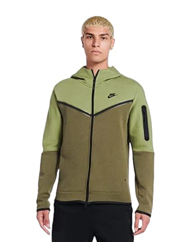 Nike Men's Sportswear Tech Fleece Men's Full-Zip Hoodie Sweatshirt Jacket Green (as1, alpha, x_l, regular, regular, XL)