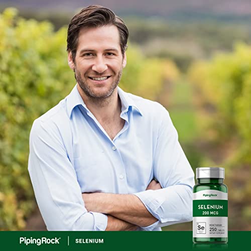 Selenium 200 mcg | 250 Tablets | Vegetarian, Non-GMO, Gluten Free Supplement | by Piping Rock