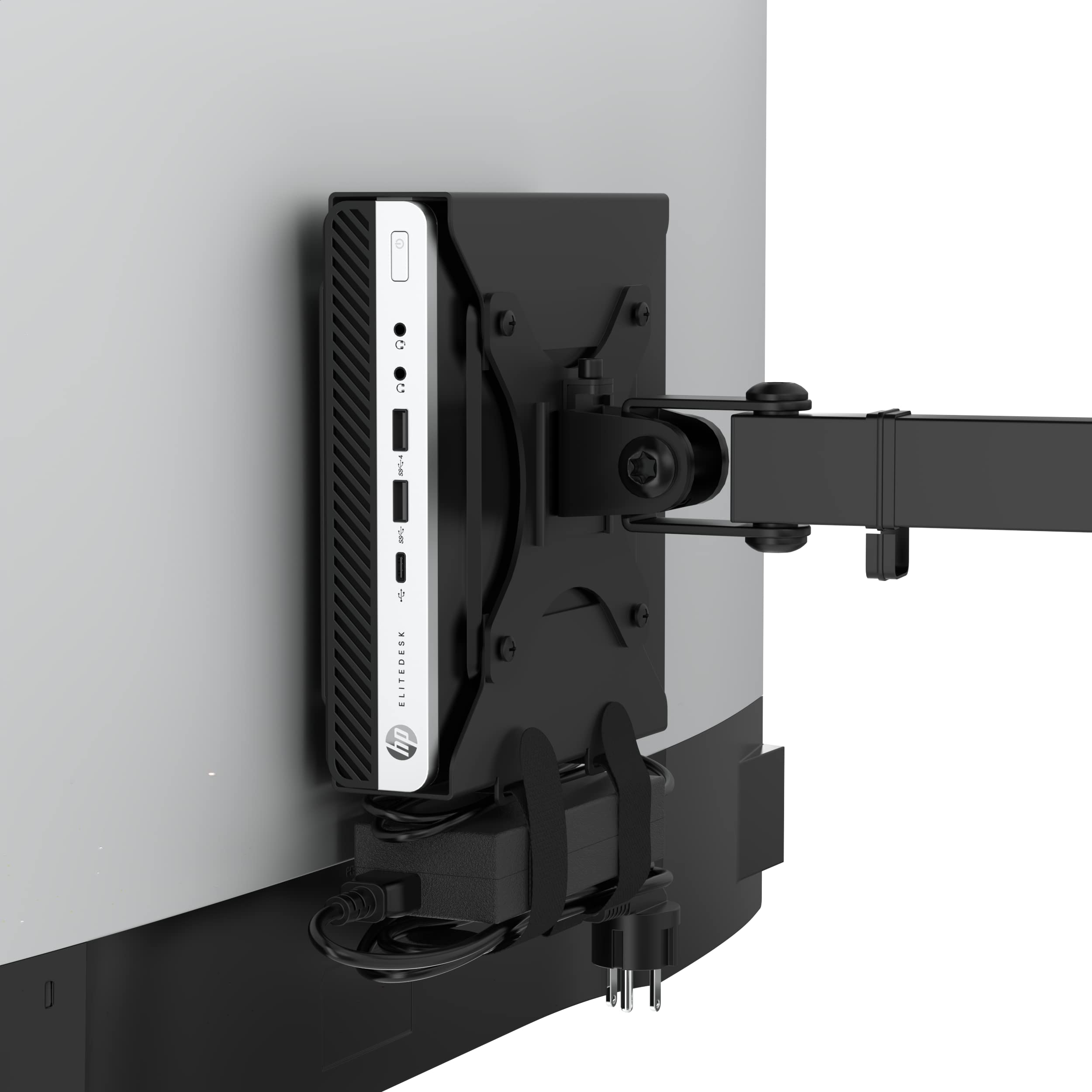 HumanCentric Mount Compatible with HP Desktop Mini, HP ProDesk Mini, HP EliteDesk Mini, Replaces Dual VESA Sleeve for HP Mini Desktops v3, HP Mini VESA Mount Adapter, Arm, Under Desk and Wall Mount